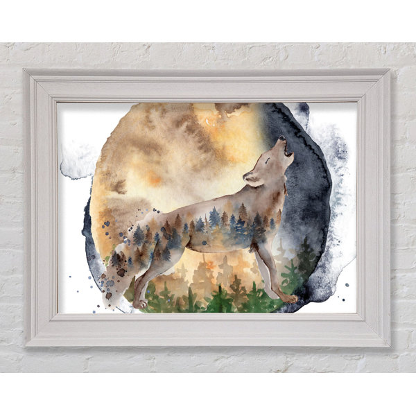 Union Rustic Der heulende Wolf - Einzelne Bilderrahmen Kunstdrucke | Wayfair.de